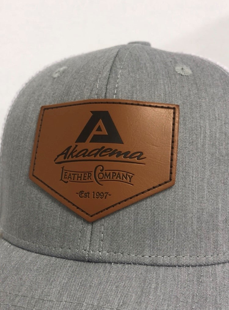 Akadema Grey Leather Company Trucker Hat